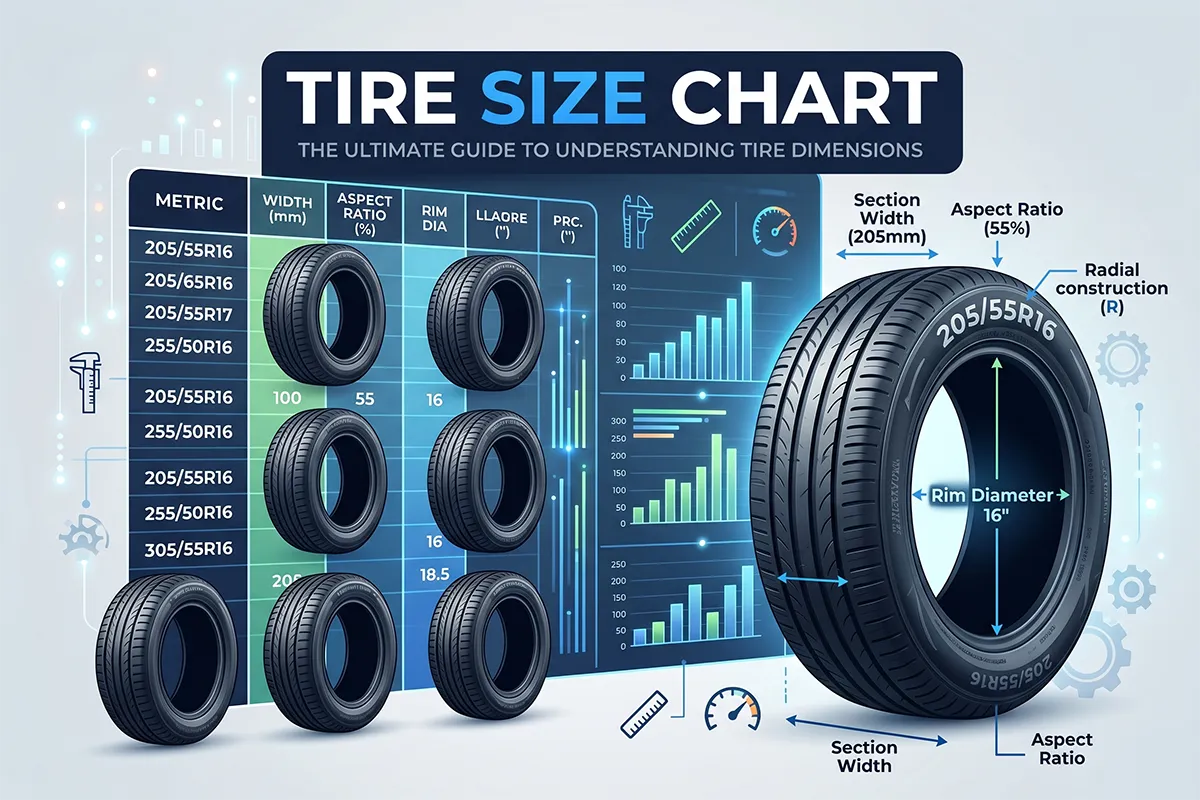 Tire Size Chart: The Complete Guide to Reading, Comparing & Converting ...