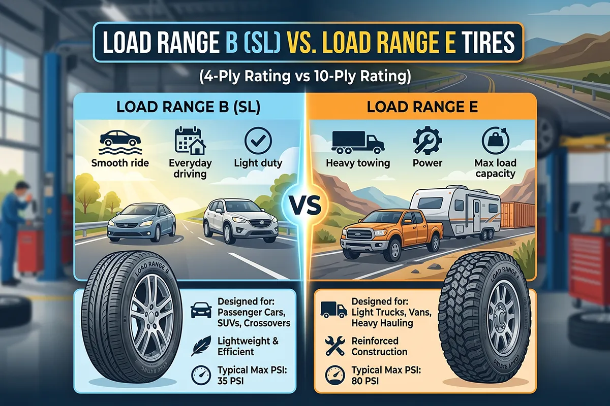 Load Range B (SL) vs. Load Range E Tires: 4 Ply vs 10 Ply Explained by ...